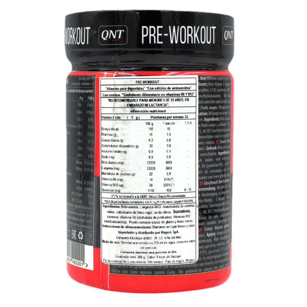 Pre Workout Para deportistas Con Adicion de Aminoacidos, Sabor Frutos ...