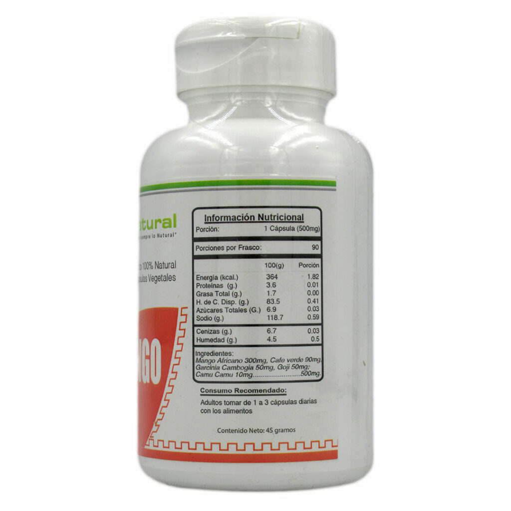 Mango Plus 500mg, 60 Capsulas Vegetales, marca Health Naturals – Tremus